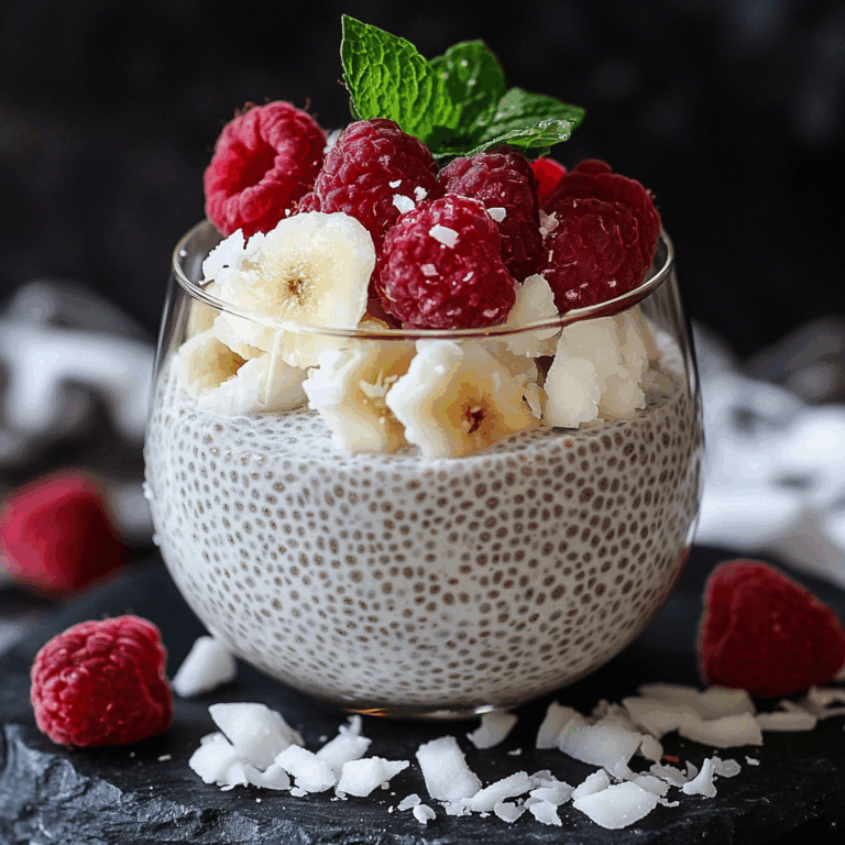 Easy Coconut Chia Pudding Recipe (Coconut Raffaello)